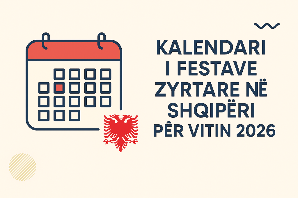 Kalendari i festave zyrtare për vitin 2026
